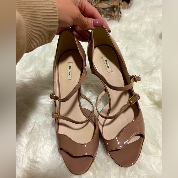 Miu Miu | Shoes | Miu Miu Nude Heels | Poshmark